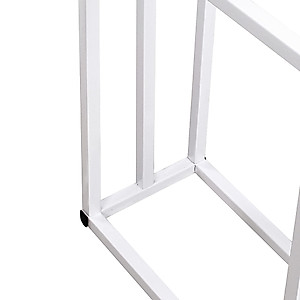 3-Tier White Metal Towel Rack 3 Bars Freestanding Towel Holder Drying Shelf Stand Towel Bar Storage Ladder Bathroom Accessories Organizer Bath Storage, Hand Towel, Washcloth, Kitchen Cloth, White