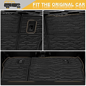 Utiiy Seat Back Cover Fit for 2018-2024 Jeep Wrangler JL Unlimited 4X4 Rear Cargo Mat with Subwoofer Seat Back Protector Backrest Mat Cover for Jeep Wrangler JL 4 Door Accessories(Backrest Mats)