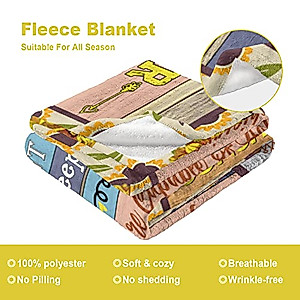 Love Letter to My Daughter Blanket, Gifts for Daughters from Mom, You are My Sunshine Throw Blanket for Daughter Birthday Anniversary, Sunflower Super Soft Fleece Blankets for Bed Travel 50x60inch
