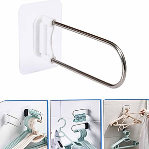 3pcs Storage Rack Swinging Towel Bar Wall Mounted Rack Towel Holder for Kitchen Cabinet Folding Clothes Rack Swing Hangers