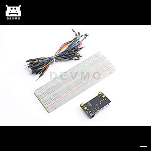 DEVMO 400/830 MB102 Point Breadboard 1660 Power Supply Module Tie Points Solderless Jumper Cables Jump Wire Compatible with Ar-duino