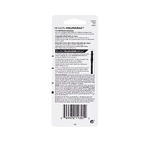 Revlon Volumazing Waterproof Mascara, Oversized Brush for Thick, Fluffy, Fanned-Out Eye Lashes, Long Lasting, Blackest Black (951), 0.3 oz