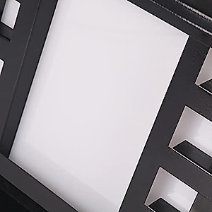 Post Lights Outdoor Chinese IP65 Waterproof Black Finish Outdoor Column Lamp Rustproof Garden Wall Patio Pillar Post Lamp Fixture Square Frosted (Diameter 25cm) ()
