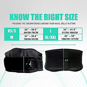 AllyFlex Sports - Back Brace for Lower Back Pain, Back Support Belts with Adjustable Strap, Breathable Lumbar Support Belt with 3D Lumbar Pads, Slim Fit Lumbar Brace, Medium