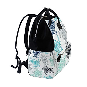 Sea Turtles Diaper Bag Mummy Dad Tote Backpack Travel School Boy Girl Large