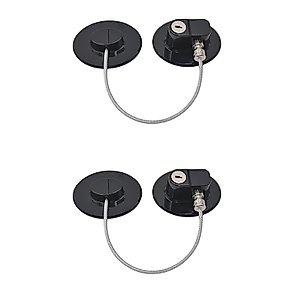 UD Refrigerator Door Locks, Child Safety Lock with Key Suitable Drawer, Washing Machine, Toilet, Window, Cabinet and Other furnitureEach Set Comes with Two Keys, 2pcs(YX3AQS-004-Black-02)