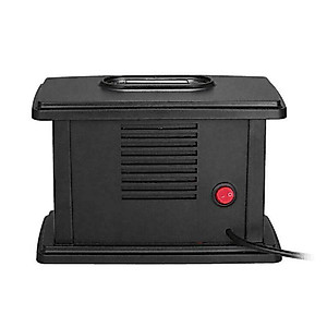 Mini Fireplace Heater, 8.7×4.9×5.7in Black Electric Flame Heater Tabletop Fireplace Air Heating Space Warmer Fan Fireplace Stove for Home Office Bedroom, Easy Operate 1000W