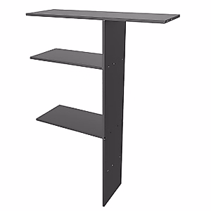 KINYING Metal Laminate Shelving Kit Vertical Storage Cabinet, with Screw and Nuts, 68” x 46” x 15”(Color: Black)