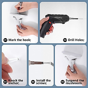 UITWMKTG 1 Pack Large Mushroom Shelf White Floating Shelves Unique Wall Decor Resin Decoration Hanging Shelf for Home Living Room Bedroom Kitchen Gifts for Mushroom Lovers