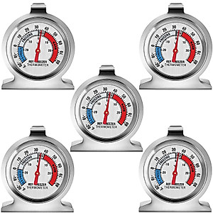 5-Pack Refrigerator Thermometer, Large Dial Freezer Thermometer,Classic Series Temperature Thermometer for Refrigerator Freezer Fridge Cooler