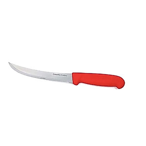 Columbia Cutlery 12" Cimiter/Curved Butcher Knife - Red Fibrox Handle (12" Red Cimiter)