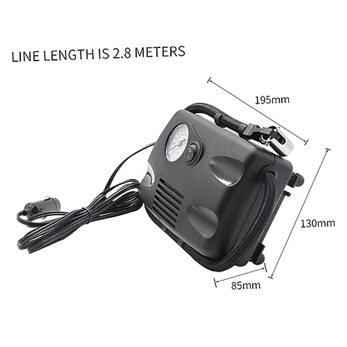 Vaguelly car tire inflator air inflator for Tires 12V Tire Inflator Electric Air Compressor High Pressure Tire Inflator Tire Inflator for Car tire Pressure Gauge Multifunction