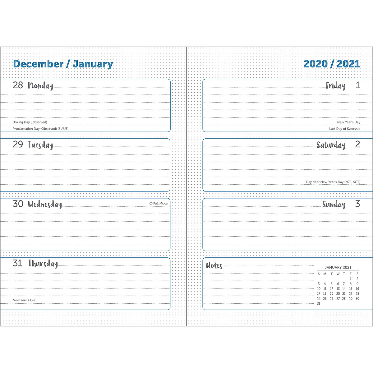 2021 Weekly To-Go 5x8 Wire-o Succulents Plastic