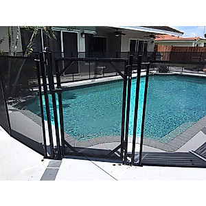 WaterWarden 4’ Pool Gate, Pool Fence Gate - 30” Wide, Self-Closing and Removable Pool Door, Coordinates with 4x12 ft Outdoor Child Safety In-Ground Pool Fencing, Easy DIY Installation,Black