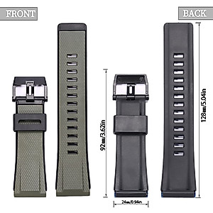 Resin Watch Band Compatible with Casio PRG-600 PRW6600 PRG-650Y Men's Rubber Sport Waterproof Strap Replacement For Pro Trek GA2000 Bracelet Watch Accessories