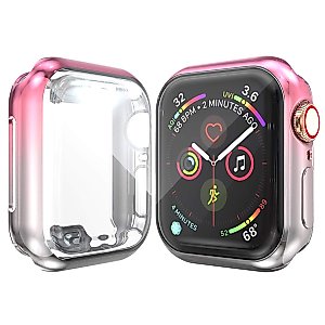 Josi Minea iWatch 5 & 4 [40mm] Protective Snap-On Case with Built-in HD Clear Screen Protector - Shockproof & Anti-Scratch Thin Cover Shield Compatible with Apple Watch Series 5 & 4 [40mm - Silver]