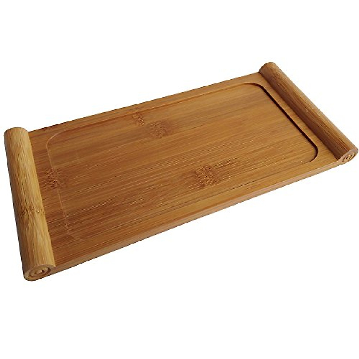Arlai Serving Trays (10.63 x 5.12x0.39 inch/LxWxH) Tasteful Small Bamboo Gongfu Tea Table Serving Tray 27x13x1cm