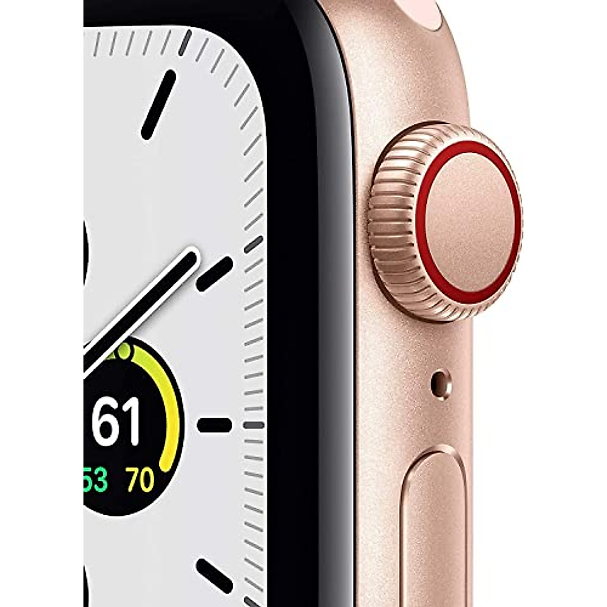Apple Watch SE (GPS + Cellular, 40mm) - Gold Aluminum Case with Pink Sand Sport Band (Renewed)