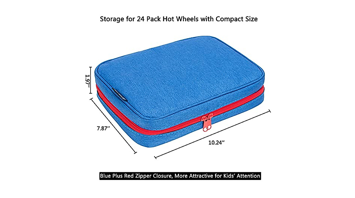 KISLANE 24 Toy Cars Storage Case for Hot Wheels & More