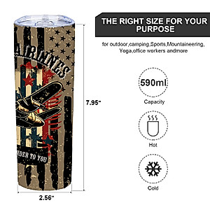 ATHAND Retro Tumbler Travel Mug Gift for Men or Women DeSantis Airlines 20oz Skinny Tumbler With Lid 18/8 Stainless Steel Coffee Cups Novelty Gift (Pack of 1)