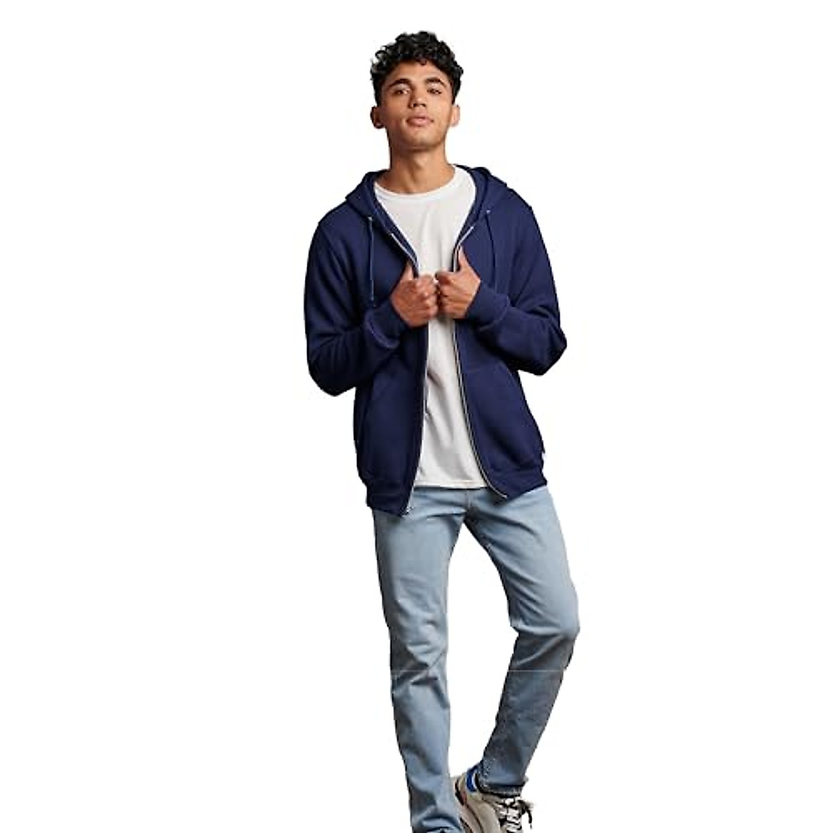 Russell Athletic mens Dri-power Fleece Full Zip athletic hoodies, Navy, XX-Large US