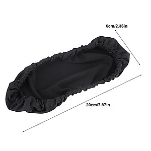 Fdit 1 Pair Knitted Elastic Fabric Chair Armrest Covers Office Wheelchair Arm Rest Pad Elbows Forearms Pressure Relief slipcover (Black)