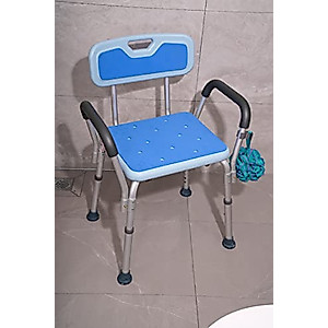 Brosive Shower Chair for Inside Shower,Shower Bench for Elderly and Disabled Heavy Duty Shower Seat Bath Chair with Arms and Back,Bathroom Chair for Bathtub Shower Chairs for Seniors for Shower Stall