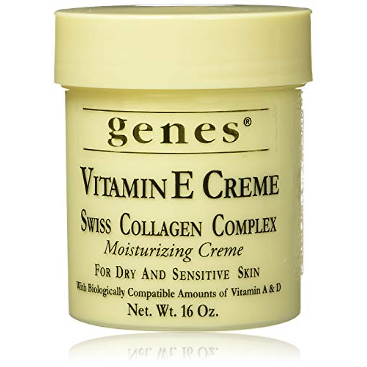 Genes Vitamin E Creme Swiss Collagen Complex Moisturizing Creme for Dry and Sensitive Skin 16 oz