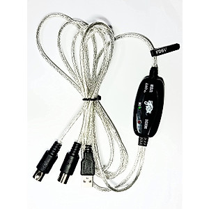FDBV USB in-Out MIDI Interface Cable Converter to PC Music Keyboard Adapter Cord