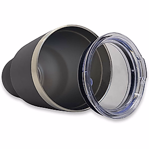 LaserGram 30oz Vacuum Insulated Tumbler Mug, Music Staff, Personalized Engraving Included (Black)