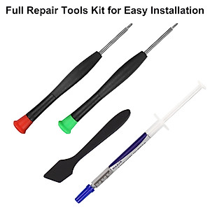 LXun New Replacement Internal Cooling Fan Compatible with Nintendo Switch HAC-001 NS 2017 Console, CPU Heatsink Cooler, Thermal Compound Paste and Repair Tool Kit, Screwdriver