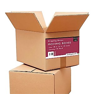 18 x 14 x 10 Medium Moving Boxes Strong Shipping Boxes 10 Pack