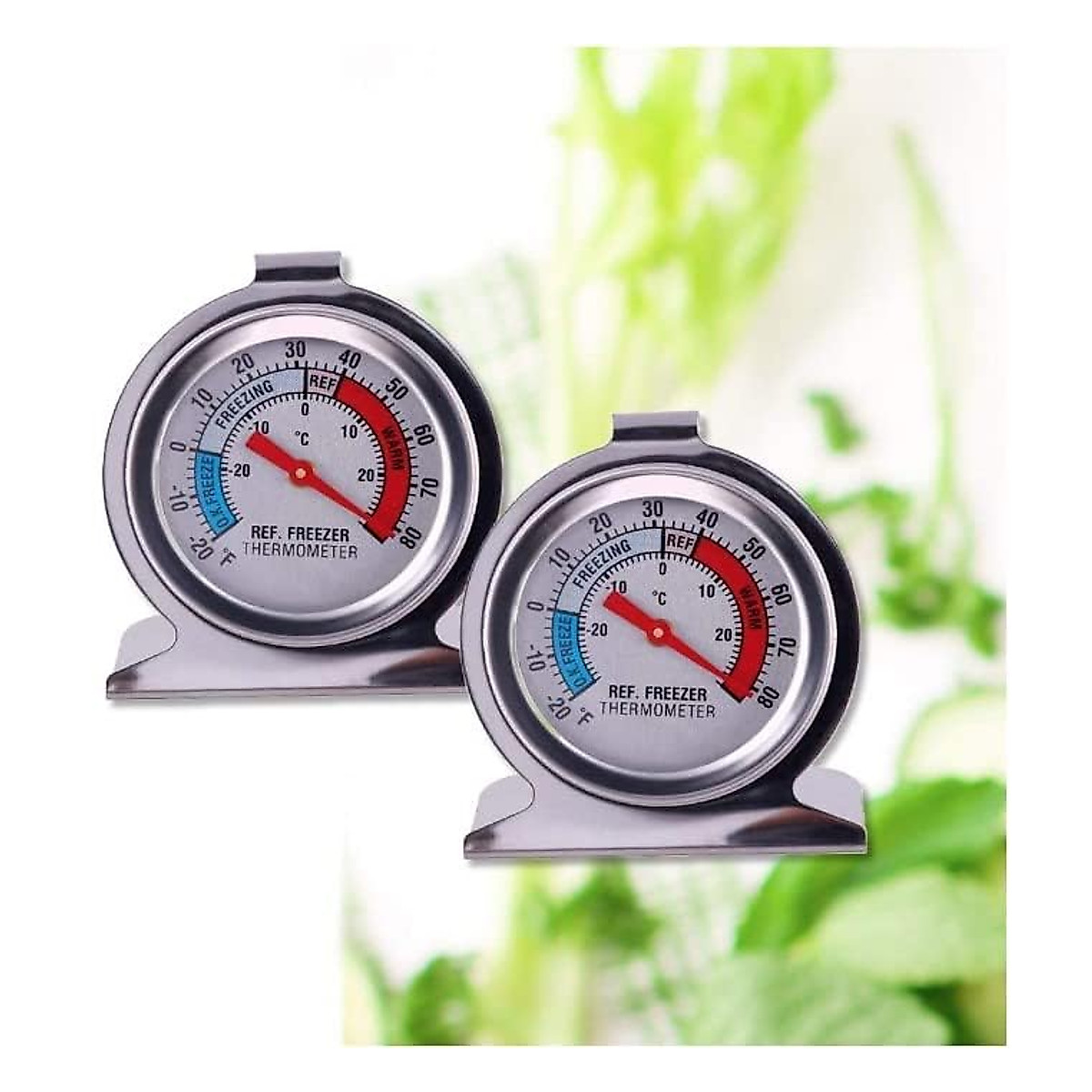 Refrigerator Freezer Large Dial Thermometer Aulufft 6 Pack Classic Series Fridge Freezer Alarm Thermometer Internal Temperature Gauge for Kitchen Refrigerator