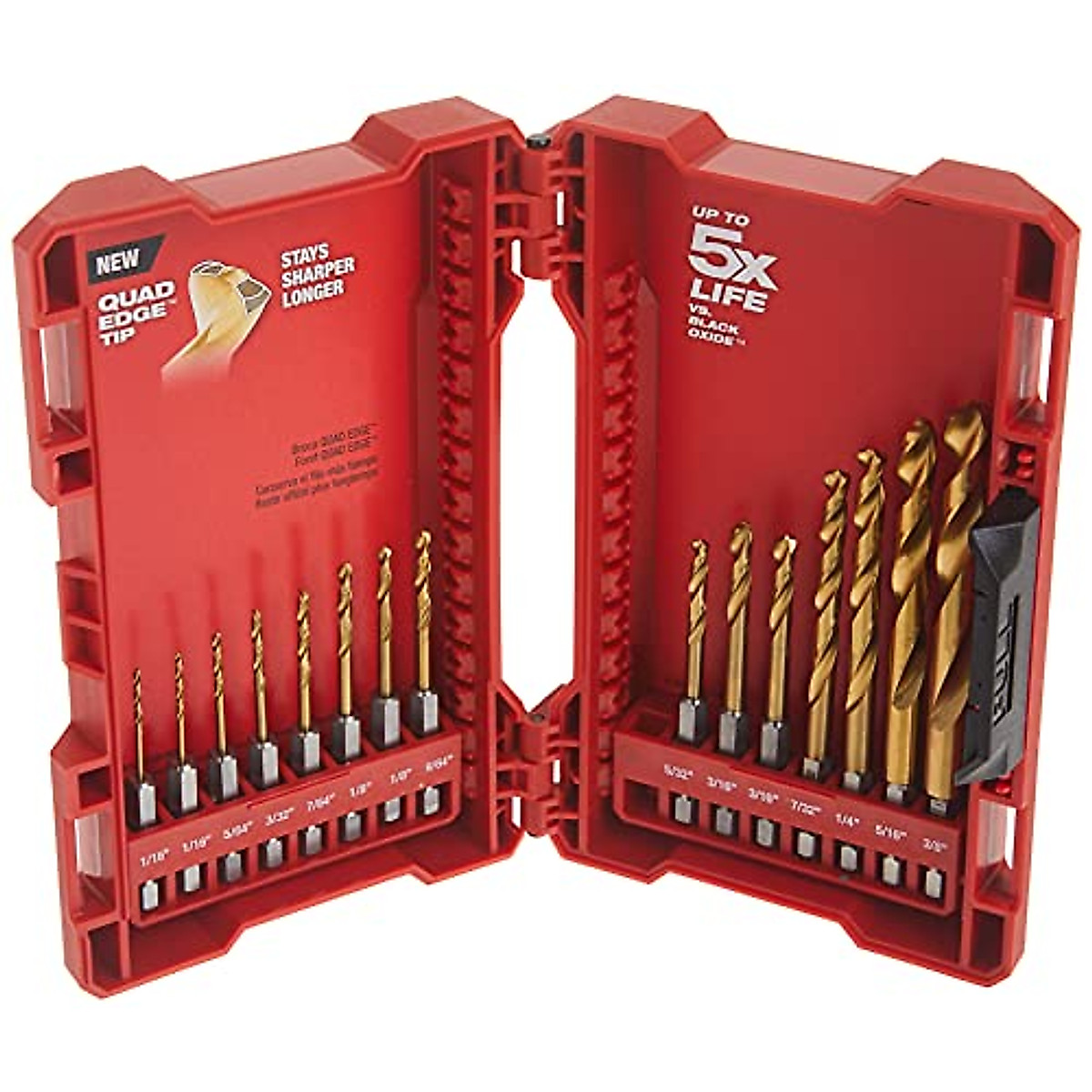 Milwaukee 48-89-4630 Kit TiN Shockwave (15-Piece Titanium)