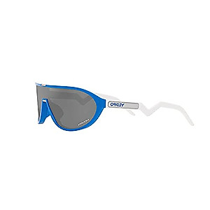 Oakley Men's OO9467A CMDN Low Bridge Fit Rectangular Sunglasses, Sapphire/Prizm Black, 33 mm