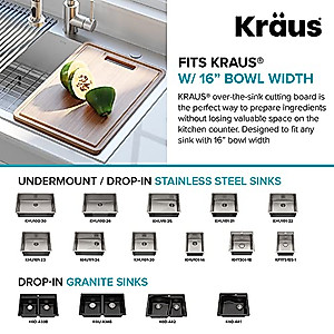 Kraus KCB-101BB Kore Cutting Board, 17" x 12 1/2"