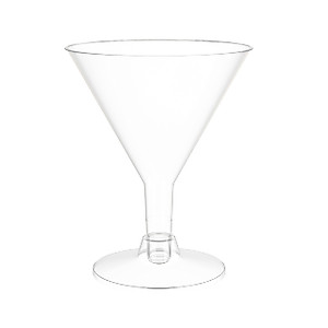 Plastic Martini Glasses - 60 Pack 5 Oz. - Crystal Clear Disposable Martini Glasses With Stem - Cocktail Glasses - Ideal For Weddings, Birthdays, And Parties - Perfect For Appetizers And Desserts