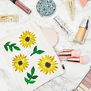 Juvale 12-Pack Bulk Blank Canvas Zipper Pouch Set with Zipper for Cosmetic & DIY Crafts, Pens, Pencils, Markers, Scissors, Makeup Brushes, Lip Gloss, Hair Clips (8x6 in)