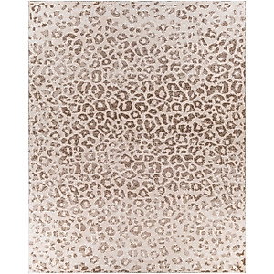 Hauteloom Bonhill Modern Animal Print Area Rug for Living Room, Bedroom, Dining Room - Bohemain Leopard Print Carpet - Tan, Terracota, Brown, Beige, Ivory - 5'3" x 7'3" (5x7)