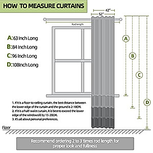 VEGA U Sheer Curtains, Smooth and Soft Rod Pocket Filmy Curtains Weaken Sunlight, Set of 2 Panels (52" W X 96" L, Black)