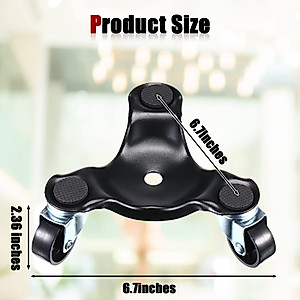 12 Pcs Furniture Moving Dolly 3 Wheel Steel Tri Dolly Heavy Duty Movers Mobile Rollers Triangle Swivel Caster Easy Moving Tool for Home Furniture 200 Lbs Load Capacity