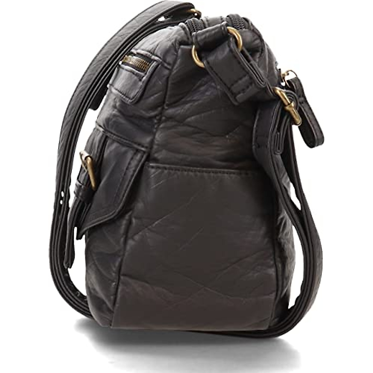 Bueno Women's, Elephant Washed Hobo BLACK NS