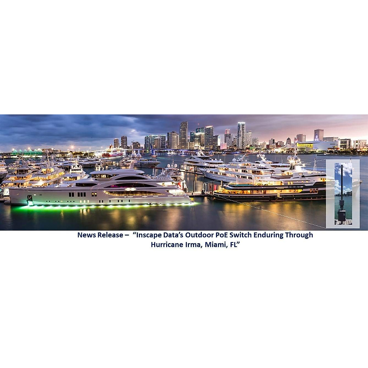 Inscape Data Managed IP68 Outdoor PoE Switch, LPS3800ATM-T1, 14-Port Gigabit, 2X Gigabit RJ45, 4X SFP Fiber Uplink, IEEE 802.3af/at, 240W,