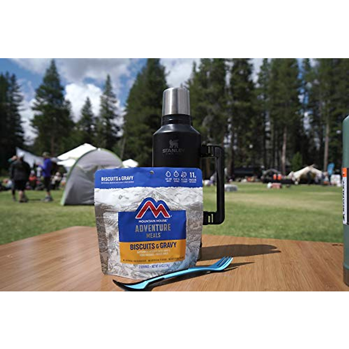 Mountain House Biscuits & Gravy | Freeze Dried Backpacking & Camping Food |2 Servings
