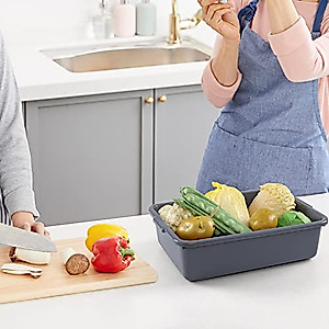 Innouse Small Commercial Bus Tub Box, 8 Liter Plastic Utility Bus Box, 4-Pack