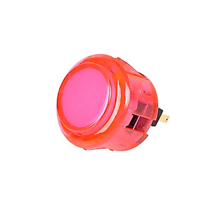 Fosiya 12 Piece Clear Transparent Arcade Push Buttons 30mm Replace for Sanwa Buttons Arcade Joystick Games Console Parts