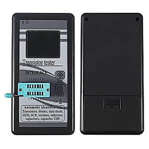 Transistor Tester, Mosfet Transistor Capacitor Tester, Mega328 NPN PNP Transistor Diode Resistor Inductor Capacitance MOS SCR ESR Meter Automatic Checker Detector