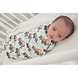 Copper Pearl Large Premium Knit Baby Swaddle Receiving Blanket Bison