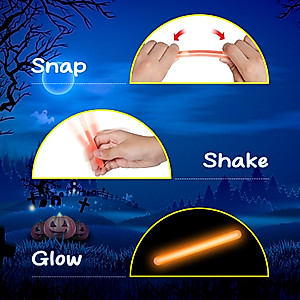 FZR Legend 24 Halloween Party Favors Glow Sticks for Kids, 4 Inch Glow Sticks Halloween Glow in the Dark Party Supplies Halloween Goodie Bags Stuffers Classroom Prizes