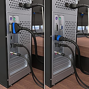 HDMI DVI Adapter Cable with A.I.S. Signal-Interference Protection – 25ft (bi-Directional DVI-D 24+1/HDMI Monitor Cable, Connect HDMI Device to DVI Monitor or vice Versa, Full HD/1080p) by CableDirect